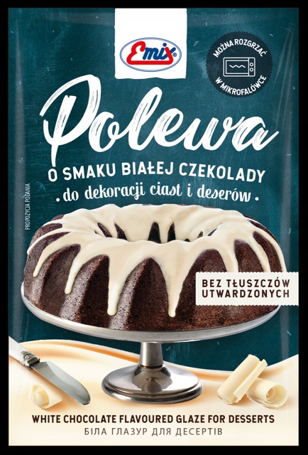 Emix Polewa o smaku białej czekolady 100 g (5901858001452) • Cena ...