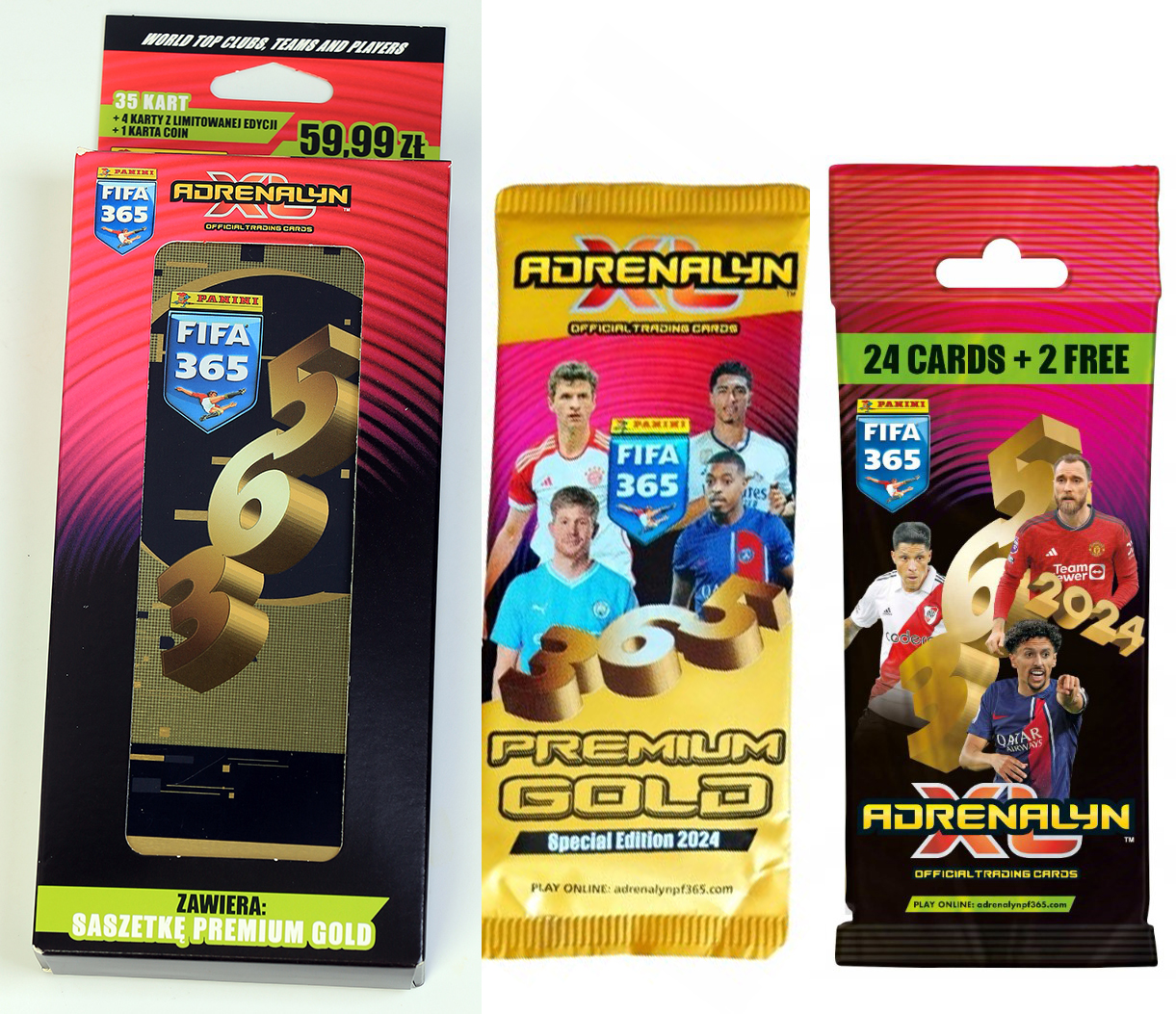 FIFA 365 2025 FOCIS KÁRTYÁK XXL BLISZTER 3 NAGY XXL KÁRTYA + 2 TASAK ...