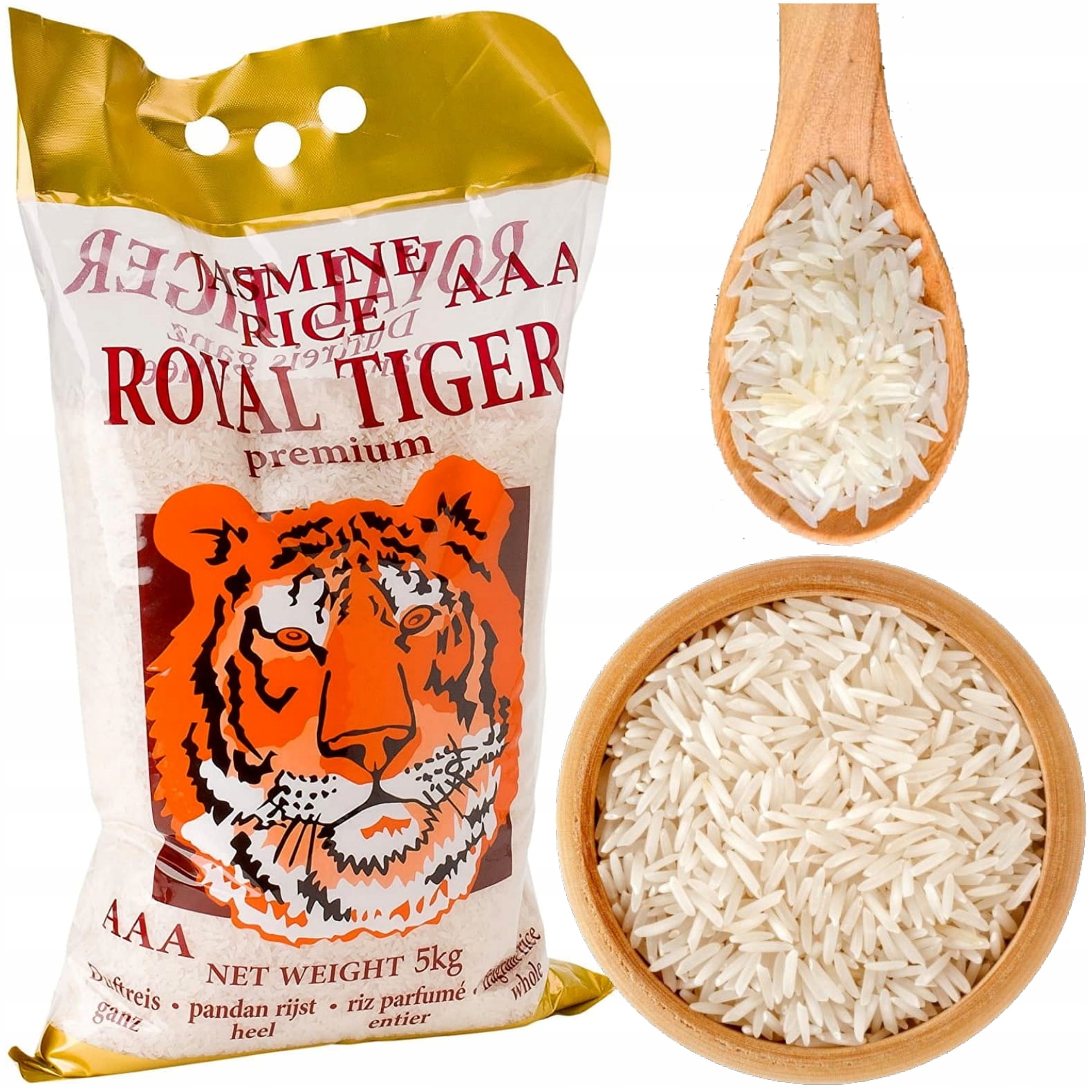 Ryż Jaśminowy Royal Tiger Premium AAA 5kg 10566230650 - Allegro.pl