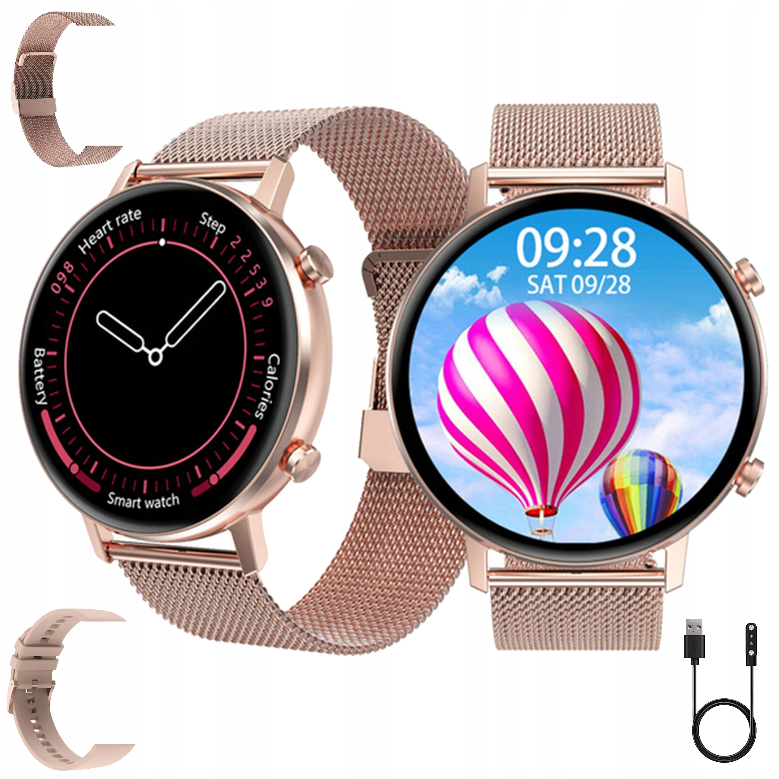 Inteligentné hodinky Active Band SMARTBAND ZDRAVIE ŠPORTOVÁ ČELENKA FIT BT zlatá - Allegro