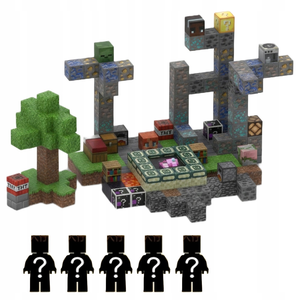 STAVEBNICE MINECRAFT SADA KOSTEK A FIGUREK PARK MINERÁLŮ 186 KUSŮ ...