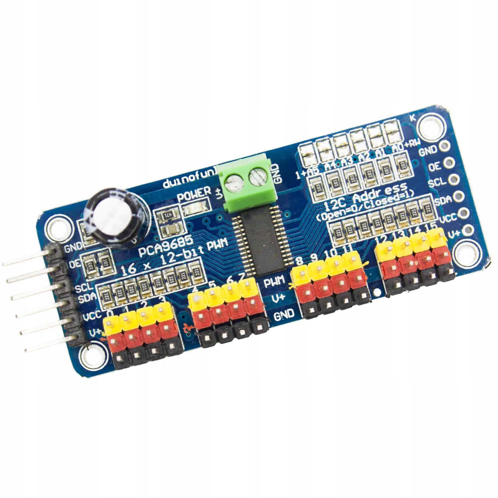 Moduł sterownika PWM 16 kanałów PCA9685 12-bit I2C - Sklep, Opinie ... Moduł sterownika PWM 16 kanałów PCA9685 12-bit I2C - Sklep, Opinie ...