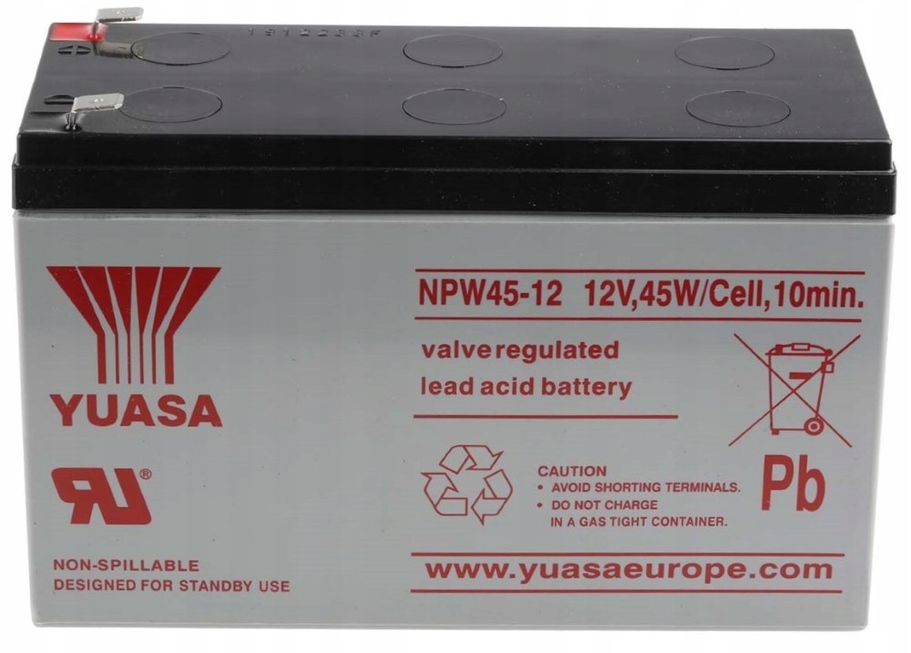 APCRBC110 RBC #110 ZESTAW AKUMULATORÓW YUASA UPS APC 1x NPW45-12 12V 7 ...