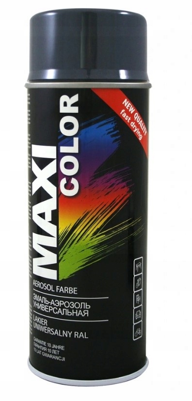 Farba, lakier w spray'u MOTIP MAXI COLOR RAL 9017 5905591072267 za 13 ...