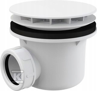 Sprchový sifón korok, biely A49B ALCAdrain - Allegro