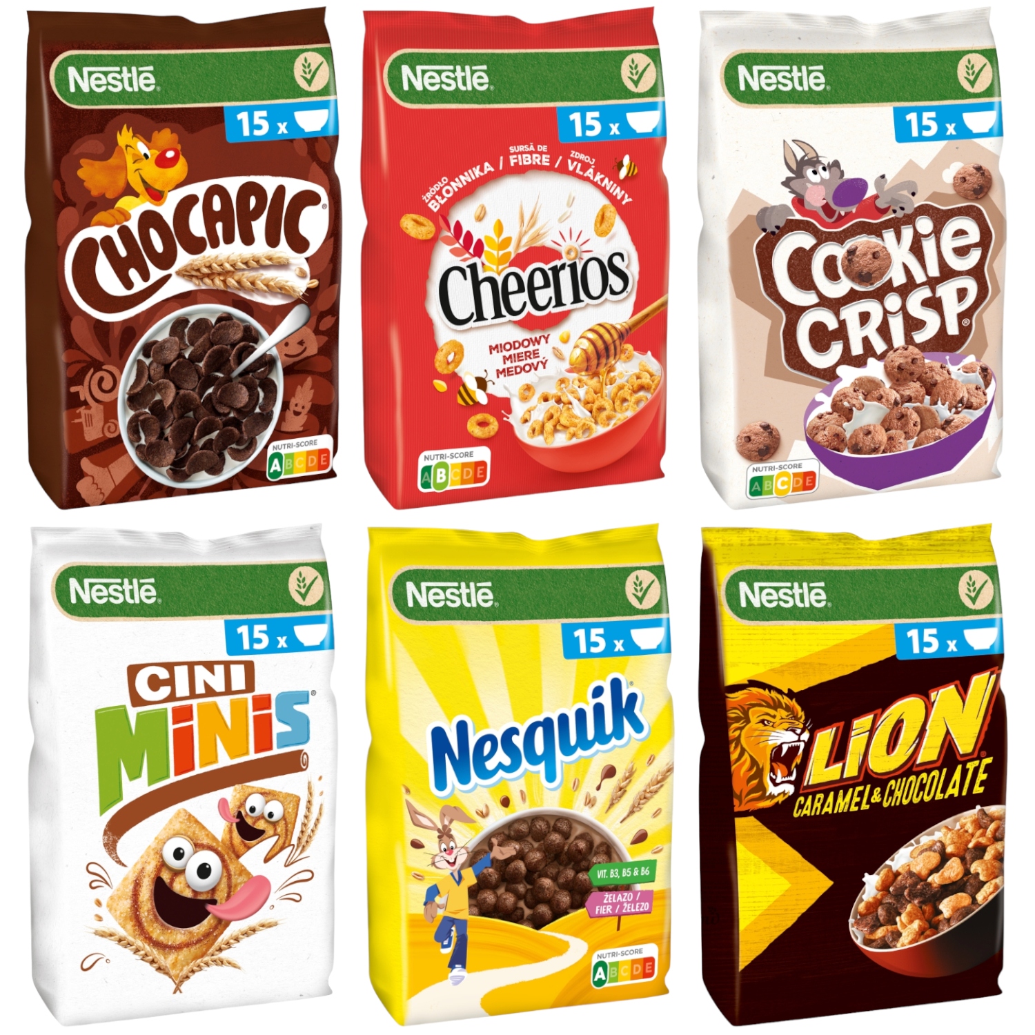 PŁATKI ŚNIADANIOWE NESTLE MIX ZESTAW 6 SZT 12868823455 - Allegro.pl