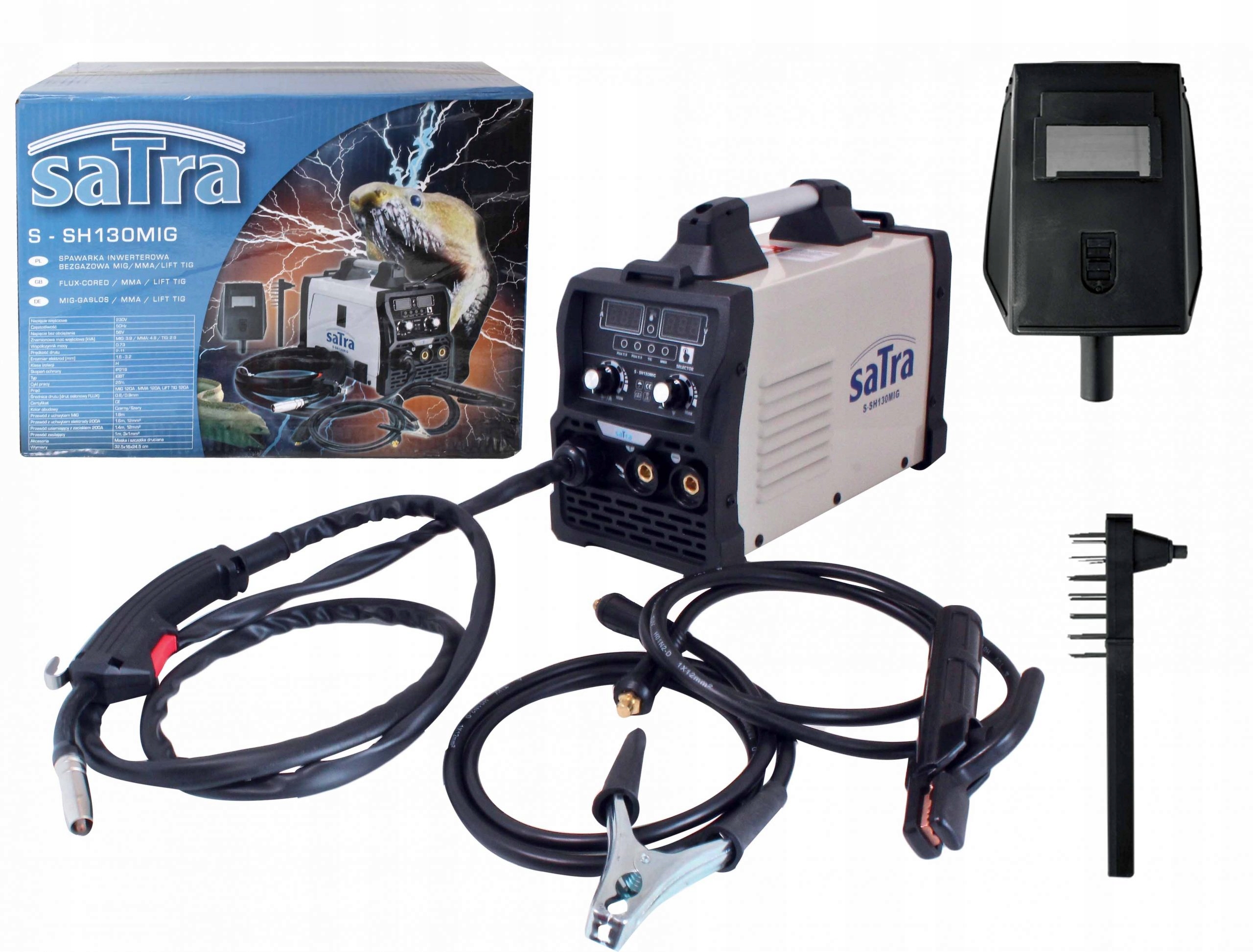 BEZPLYNOVÁ INVERTOROVÁ SVÁŘEČKA MIG/MMA/TIG LIFT 120A 230V SATRA za ...