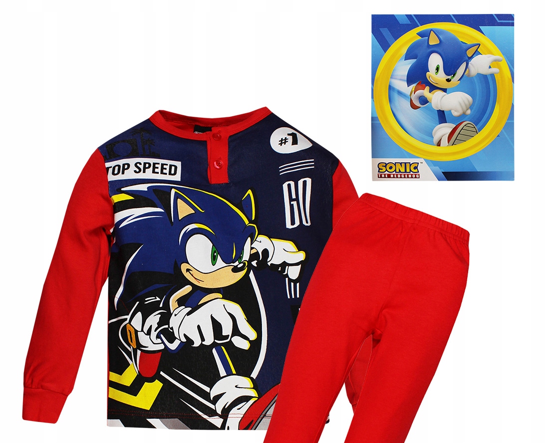 SONIC HEDGEHOG PYŽAMO PRO CHLAPCE PYŽAMO 104 - Allegro