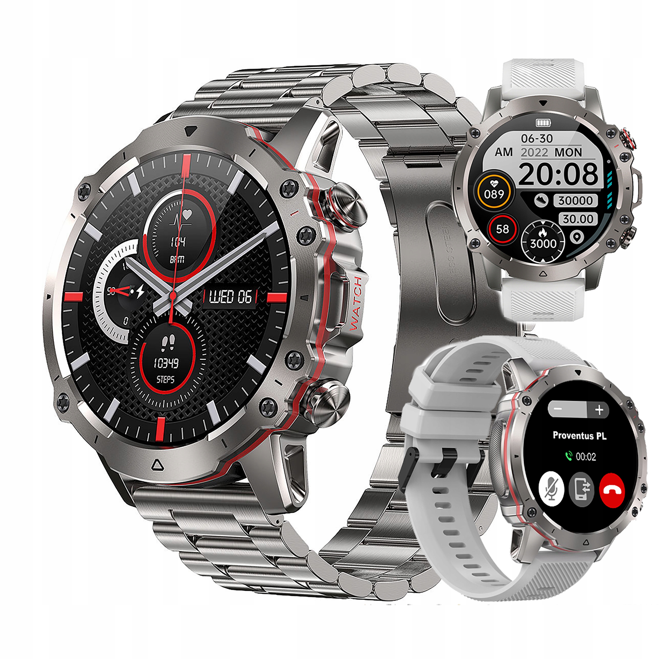 SMARTWATCH Zegarek Męski AMOLED ROZMOWY SMS SPORT POMIARY Menu PL - Sklep, Opinie, Cena w Allegro