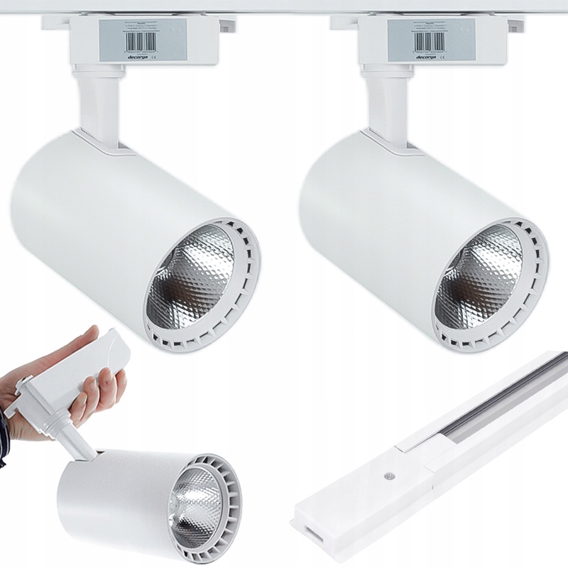 2x LAMPA LED SZYNOWA REFLEKTOR OŚWIETLENIE CIEPŁE PRZEDPOKÓJ KORYTARZ ...