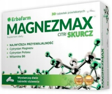 MAGNEZMAX CITRI SKURCZ magnez Erbafarm 30 tab. (5903719671927) • Cena ...