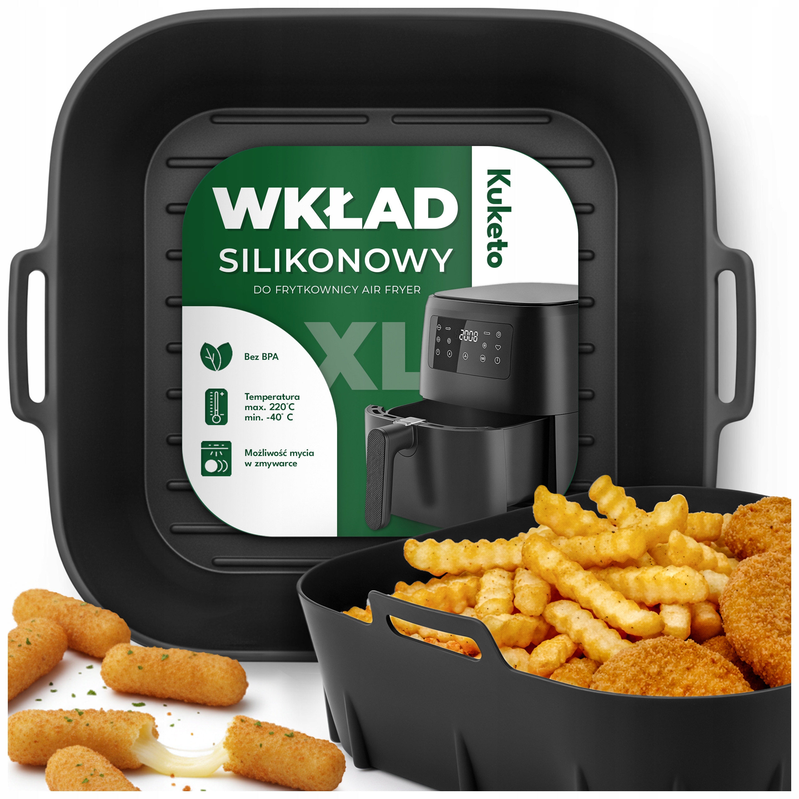 Wkład do frytkownicy Kuketo 20,5 x 20,5cm (5904665062814) • Cena, Opinie • Blachy i formy do ...