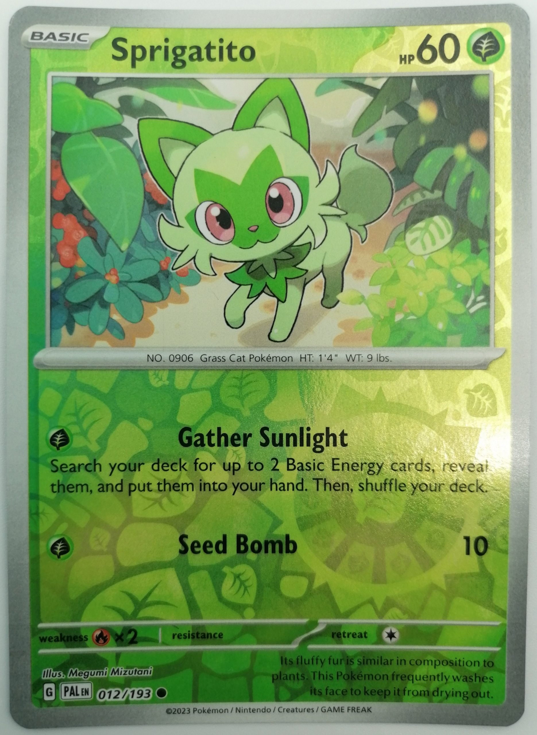PAL | Reverse | Sprigatito 12/193 | GRASS | Originální karta Pokemon za ...
