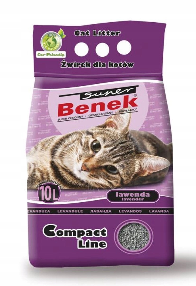 Super Benek żwirek bentonitowy lawendowy 10 l (5905397011095) • Cena, Opinie • Żwirki ...