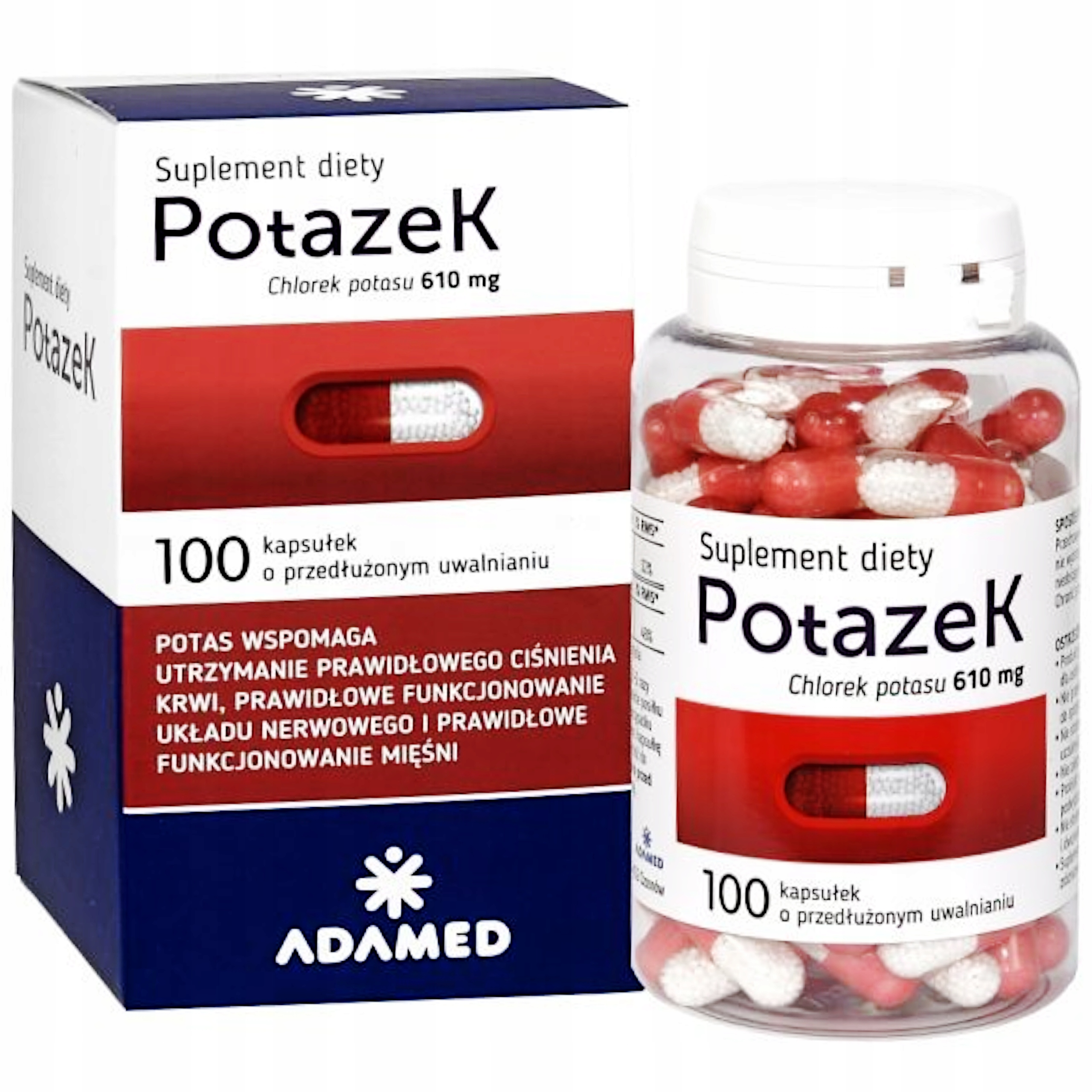 PotazeK potas kapsułki 100 szt. chlorek potasu (5900161004150) • Cena ...