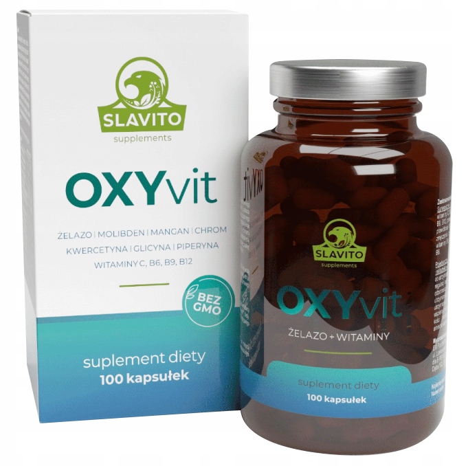 Slavito OXYvit żelazo witaminy 100 kapsułek (5900588007178) • Cena ...