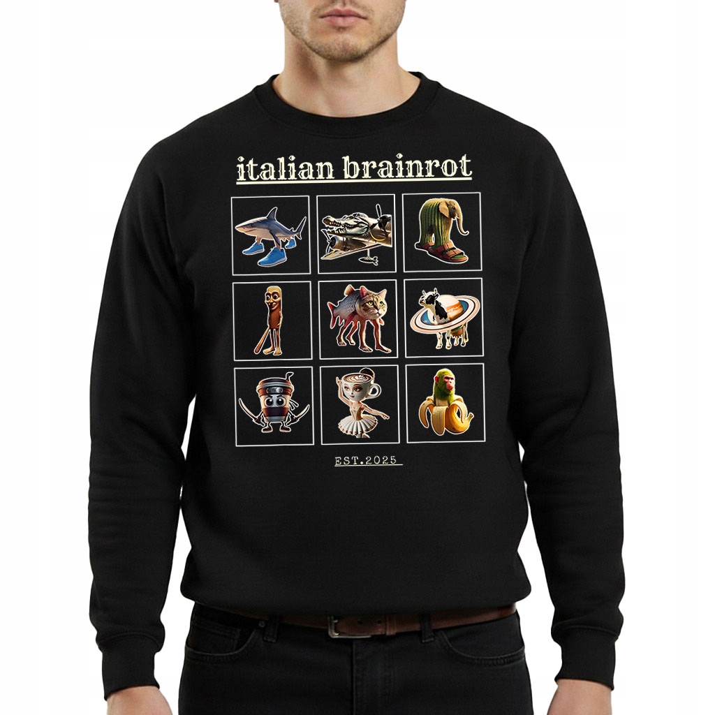 ITALSKÁ BRAIN ROT MIKINA TRALALERO TRALALA MEME BOMBARDIRO PÁNSKÁ L ...