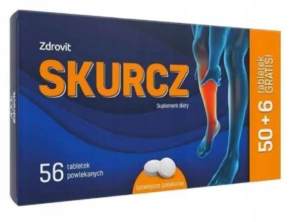 Zdrovit Skurcz 56 tabl. Magnez, Potas, Witamina B6 (5906204021016 ...
