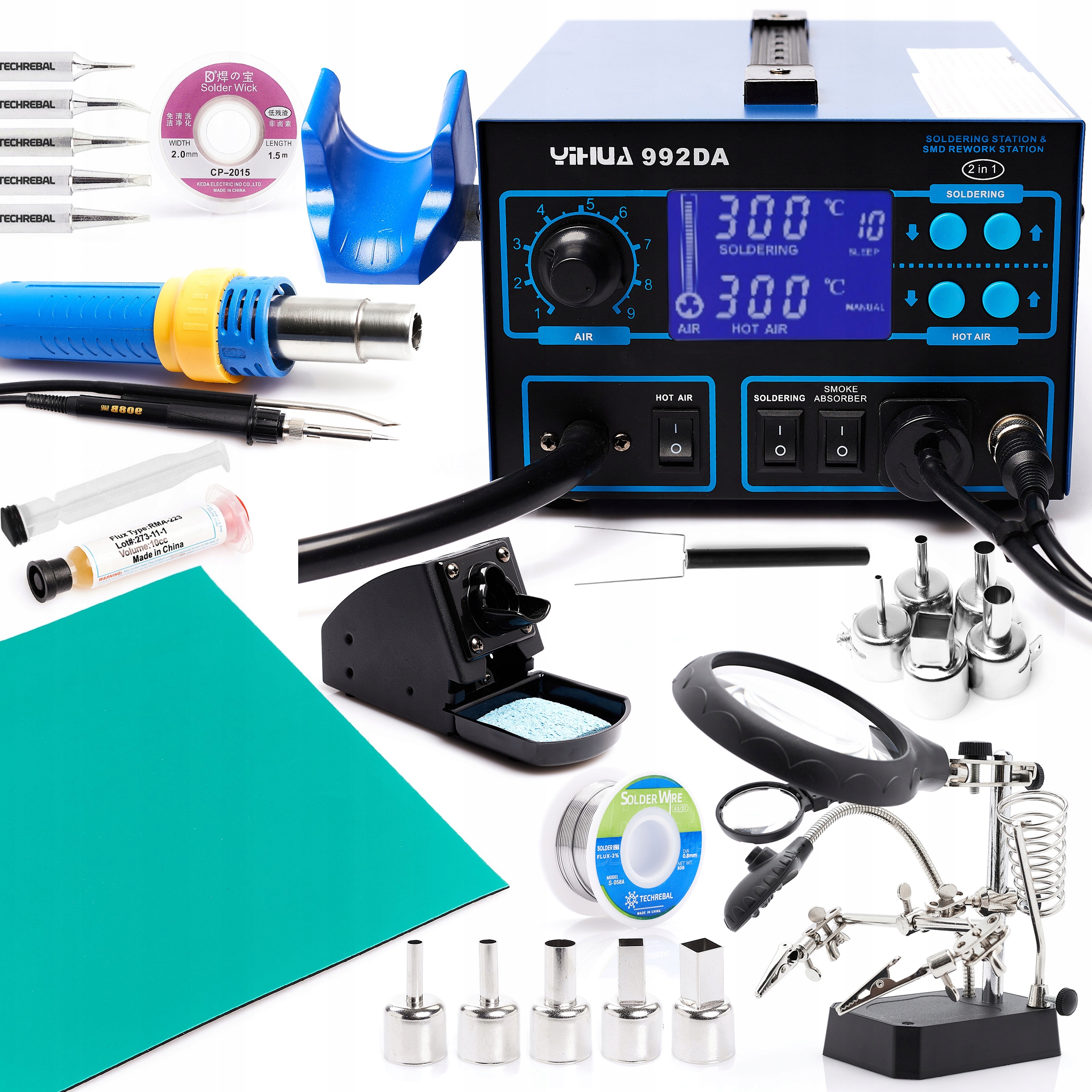STACJA LUTOWNICZA LUTOWNICA HOT-AIR 3W1 YIHUA 992DA MEGA ZESTAW 10 DYSZ ... STACJA LUTOWNICZA LUTOWNICA HOT-AIR 3W1 YIHUA 992DA MEGA ZESTAW 10 DYSZ ...