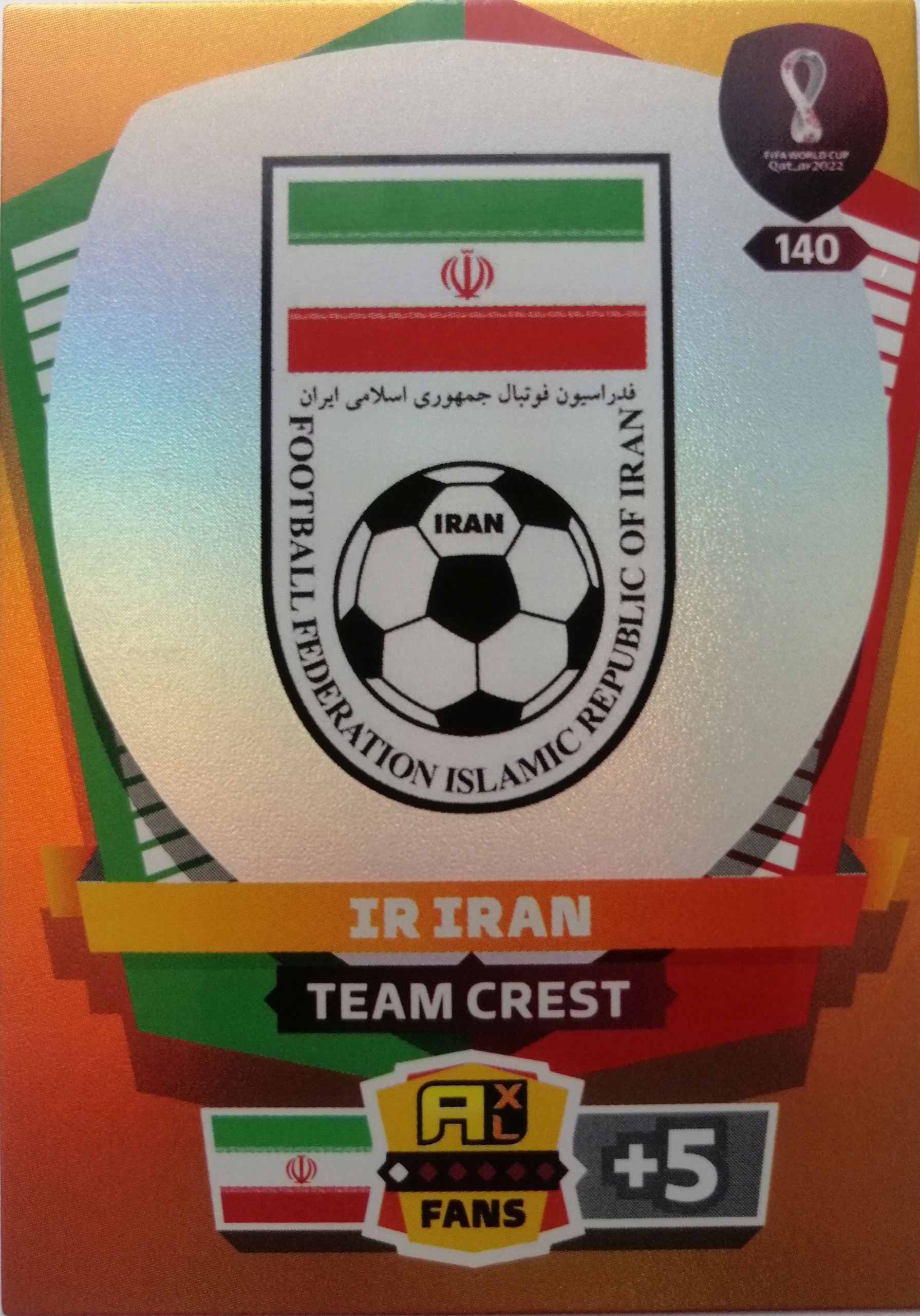 WORLD CUP QATAR 2022 TEAM CREST LOGO 140 IRAN - 12477107634 - Allegro