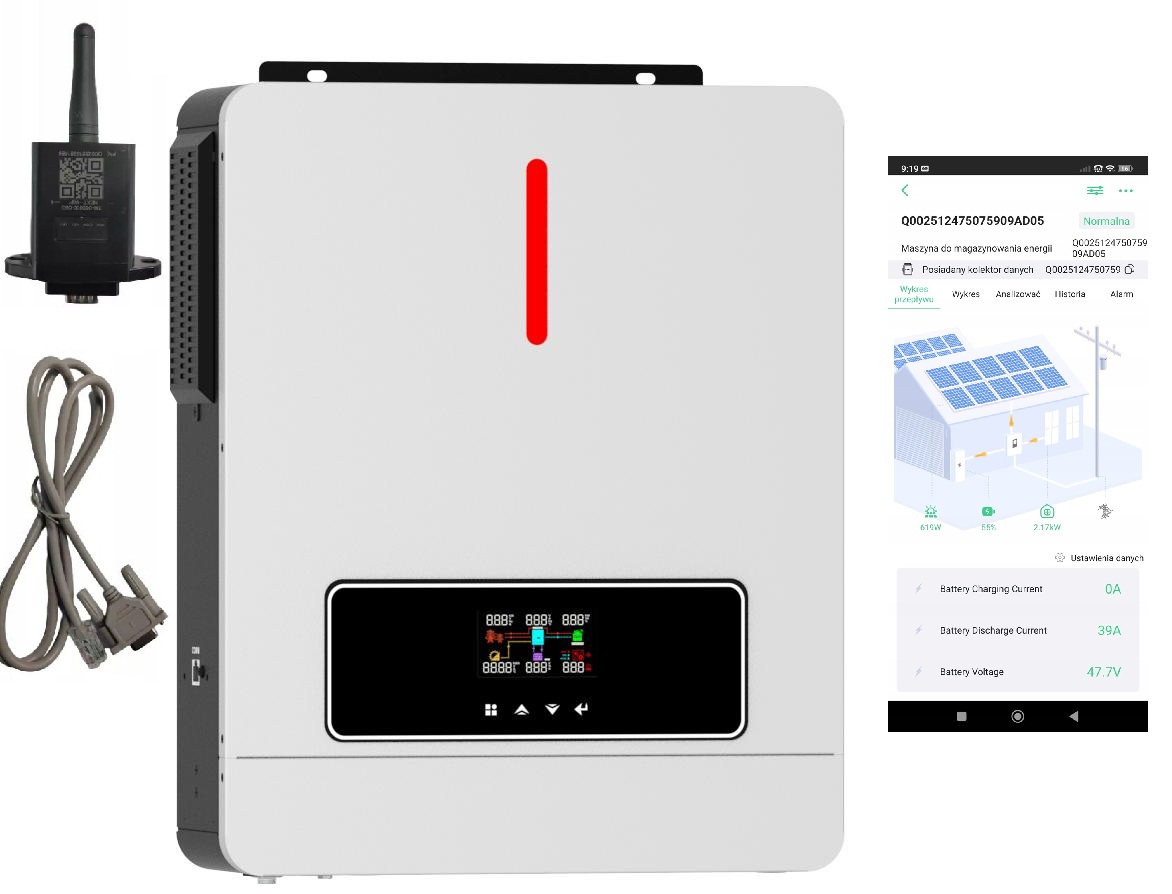 Falownik Inwerter hybrydowy Off-Grid 12kW 48V WiFi (6200W) • Cena ... Falownik Inwerter hybrydowy Off-Grid 12kW 48V WiFi (6200W) • Cena ...