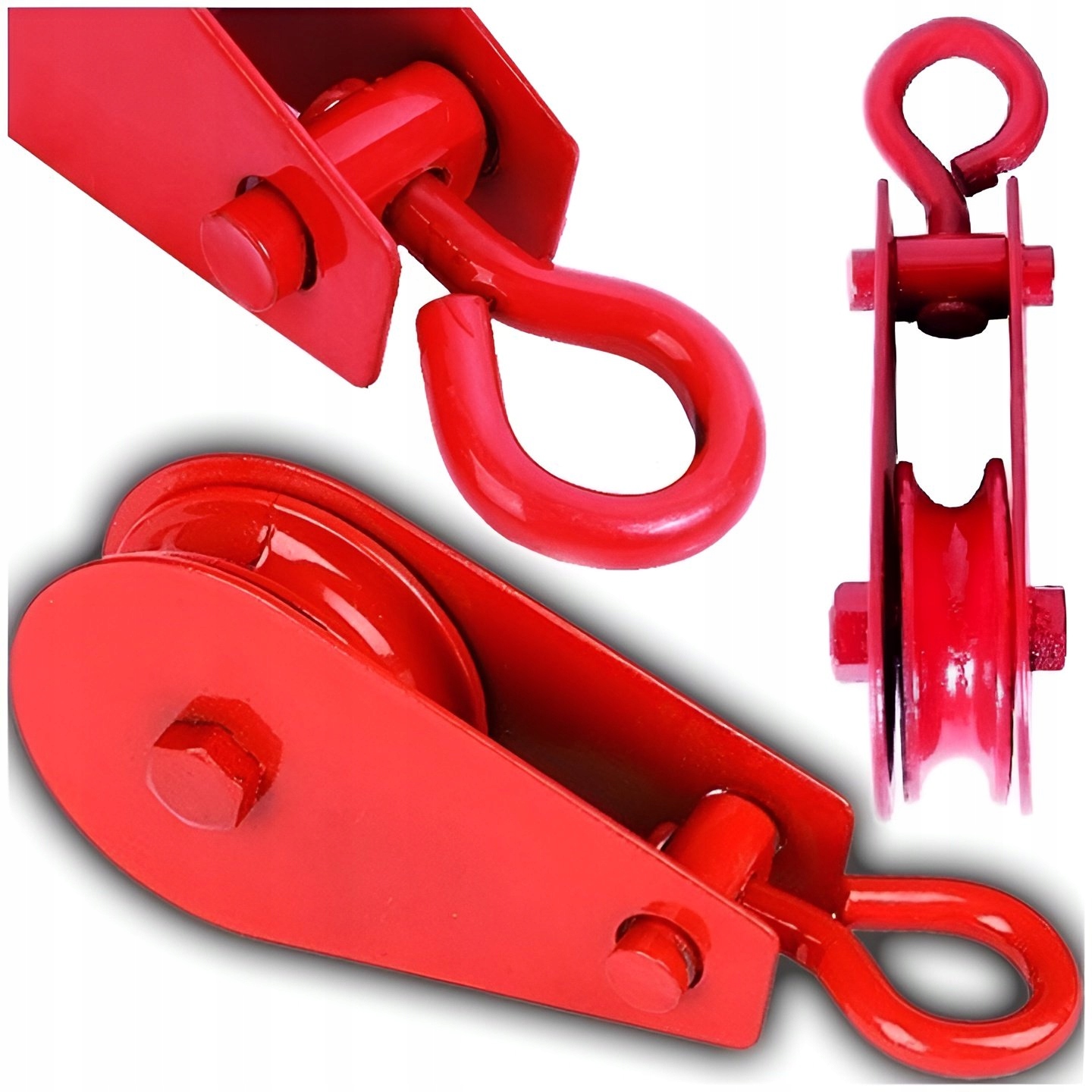 WIELOKRĄŻEK ROLKA BLOCZEK ZBLOCZE LINOWE LINOWA WCIĄGARKA WYCIĄGARKA 400KG 5907580117690 za 8 ...