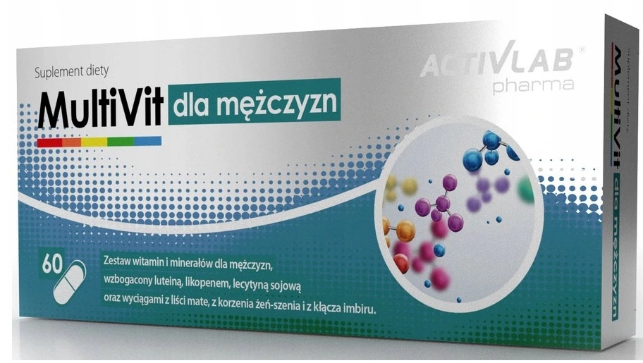 MultiVit DLA MĘŻCZYZN WITAMINY i MINERAŁY 60 kaps. (5903260902563 ...