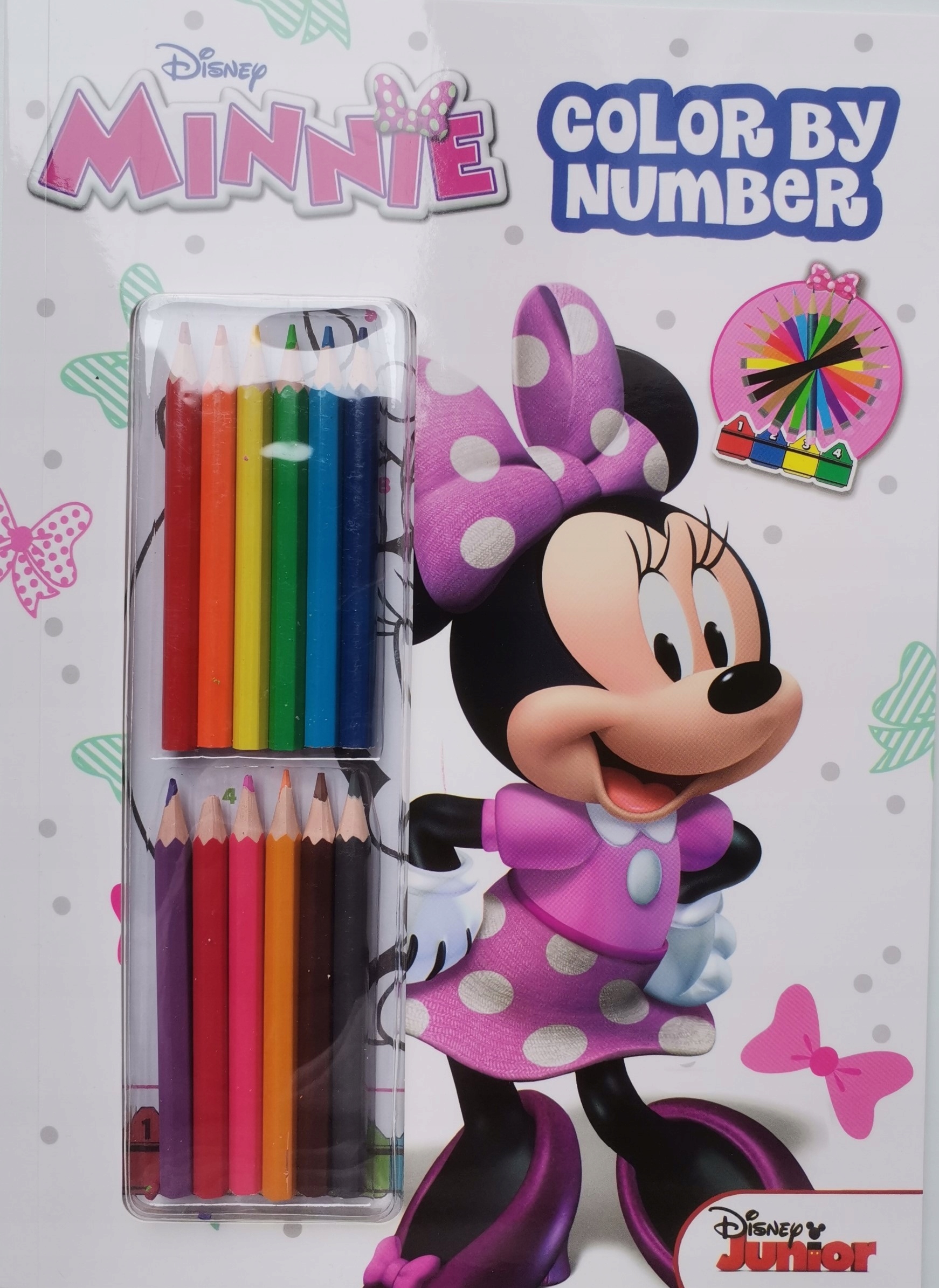 Kolorowanka po numerach Disney Myszka Minnie + kredki • Cena, Opinie ...