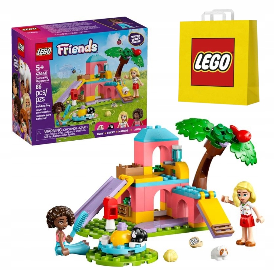 KLOCKI LEGO FRIENDS 42640 PLAC ZABAW DLA ŚWINEK MORSKICH NA PREZENT ...