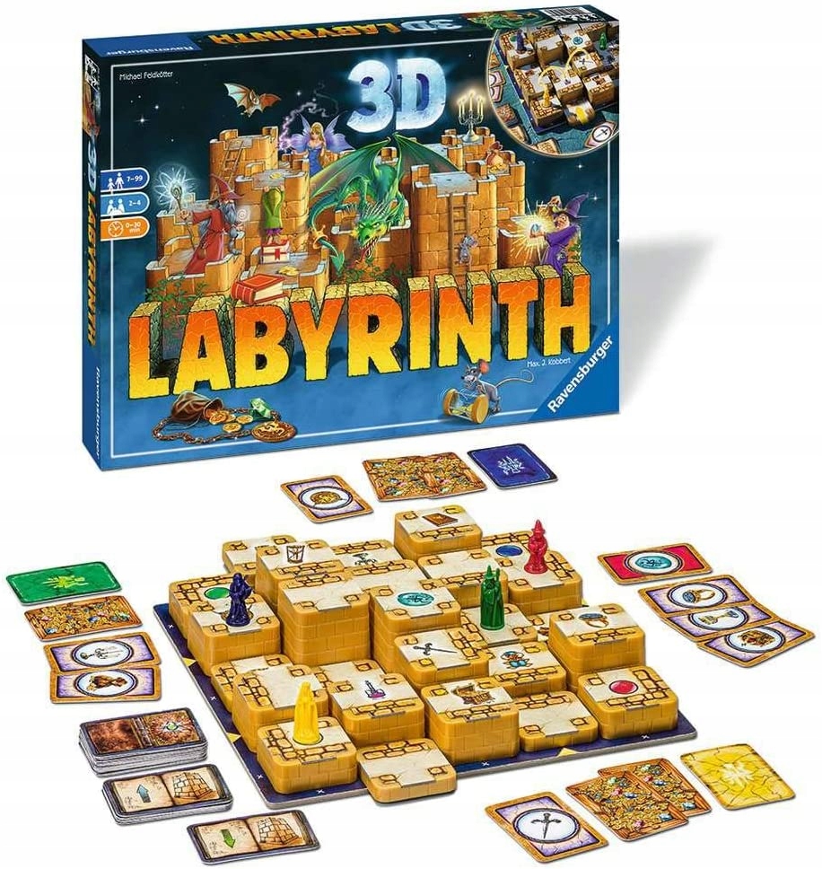 RAVENSBURGER RODZINNA GRA PLANSZOWA LABIRYNT 3D - Stan: nowy 119,99 zł ...