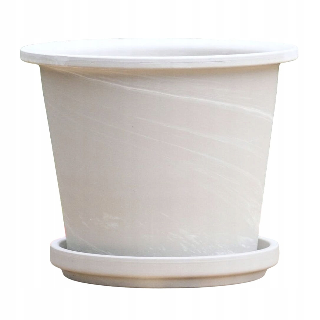 Doniczka ceramika beżowy, brązowy, pomarańczowy, szary, wielokolorowy ...