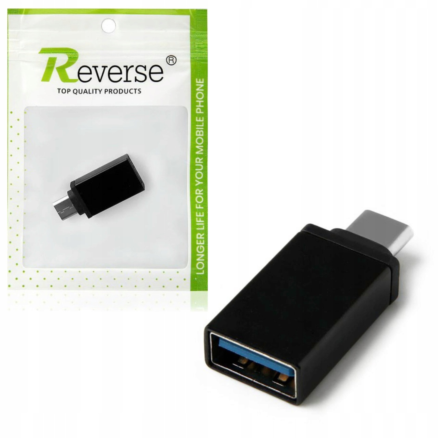 Adapter Przejściówka z USB do USB Typu C REVERSE Złącze USB/Type C ...