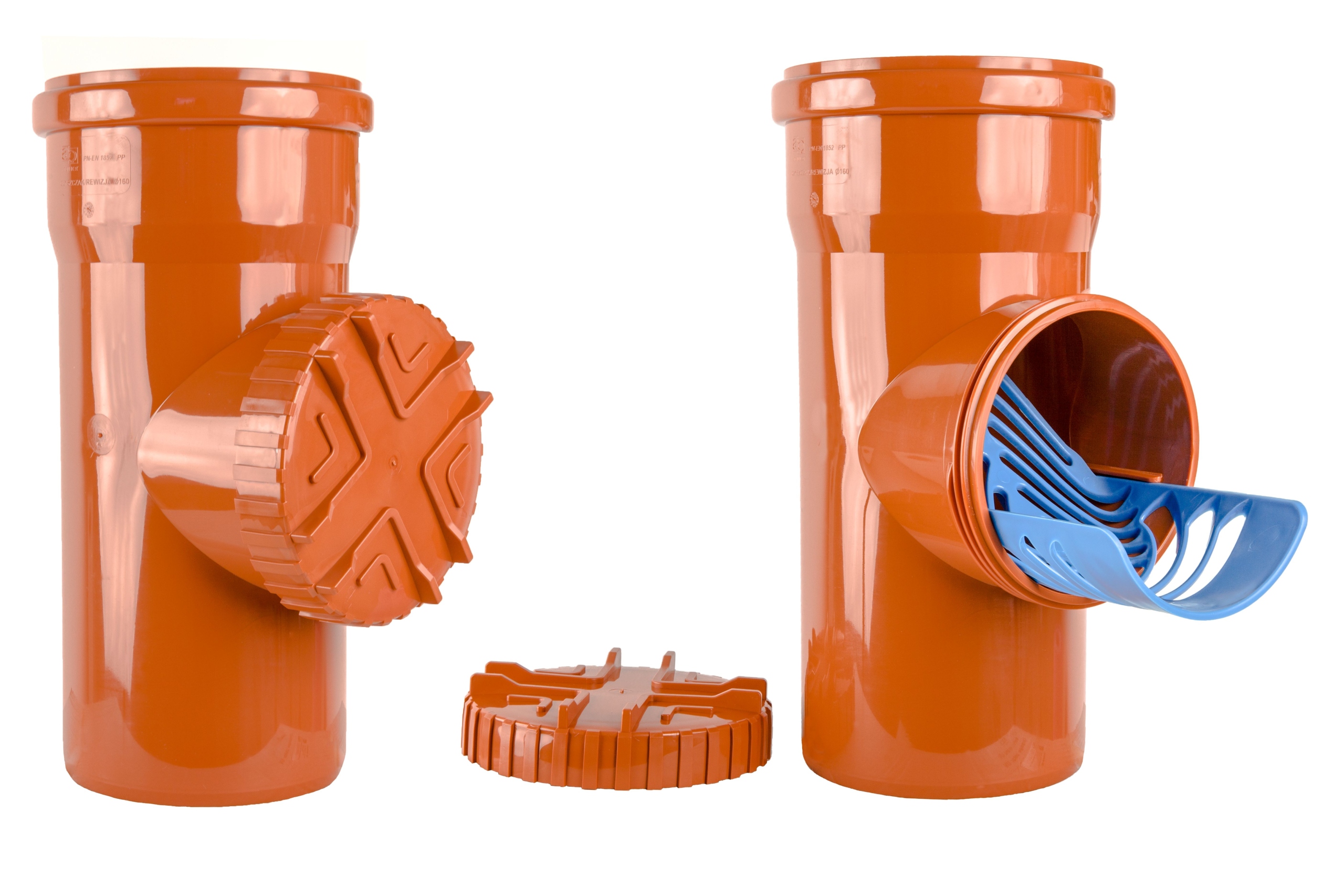 Czyszczak Rewizja rynny z sitkiem 160 oranż AQUER (CZS160p) • Cena ...