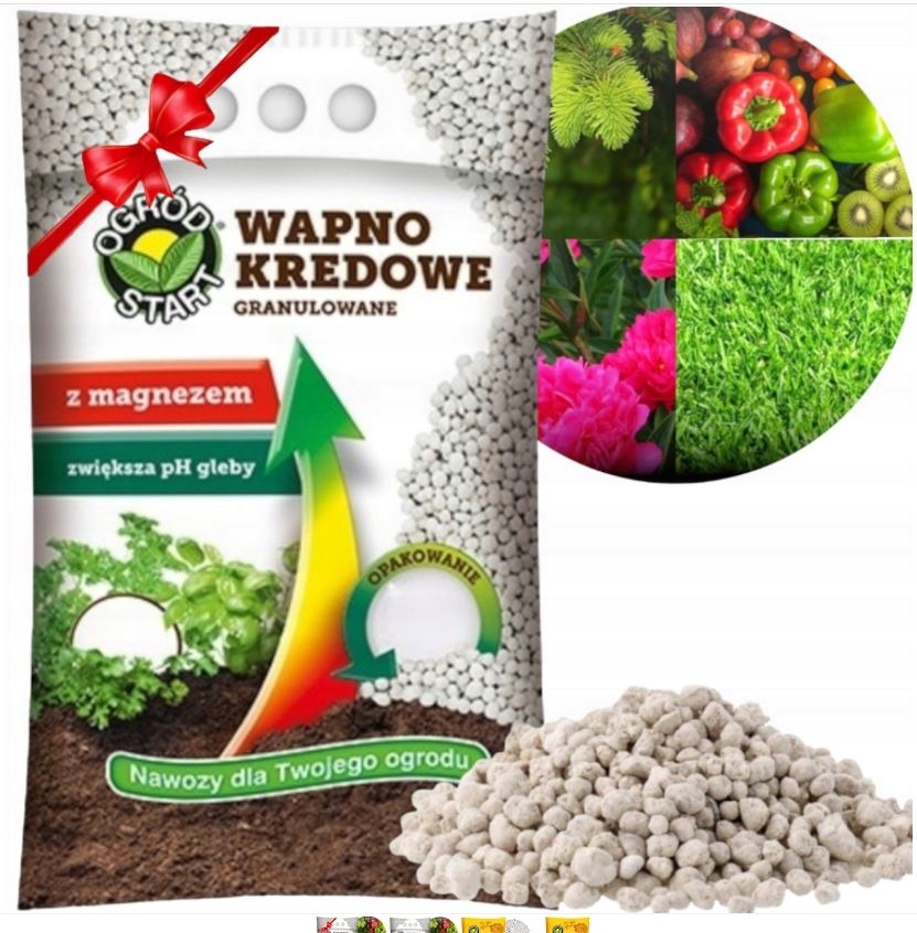 Wapno kredowe granulowane 5 kg Ogród Start, odkwaszanie gleby ...