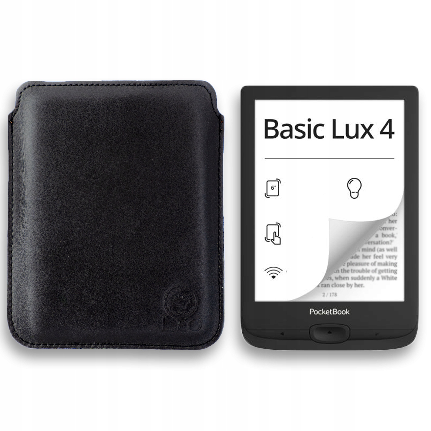 LEO ETUI do POCKETBOOK BASIC LUX 4 SKÓRA NATURALNA CASE CZYTNIK EBOOK LEO - porównaj ceny ...