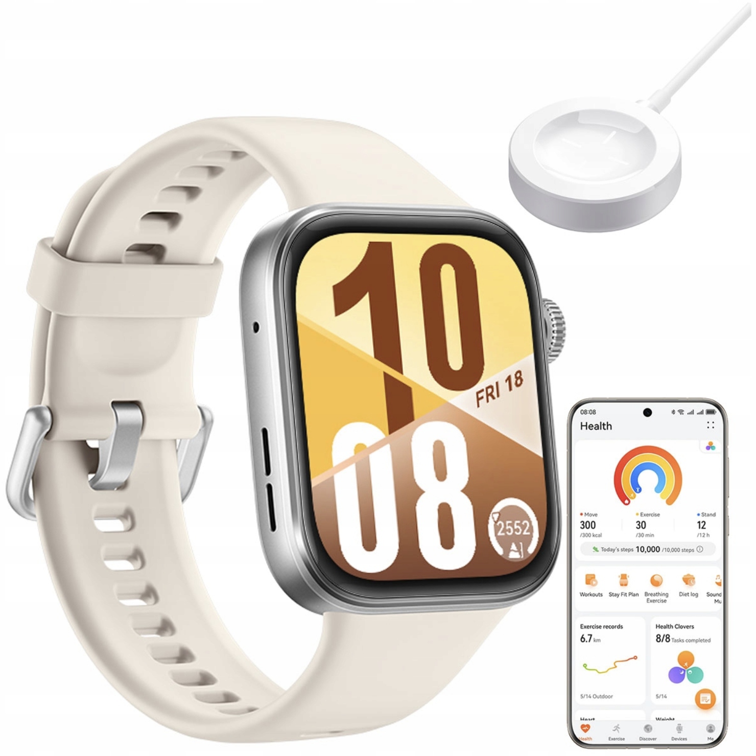 HUAWEI WATCH FIT 4 BIAŁY DUAL GPS 5 ATM SPO2 ANALIZA SNU NFC ROZMOWY BT - Sklep, Opinie, Cena w ...