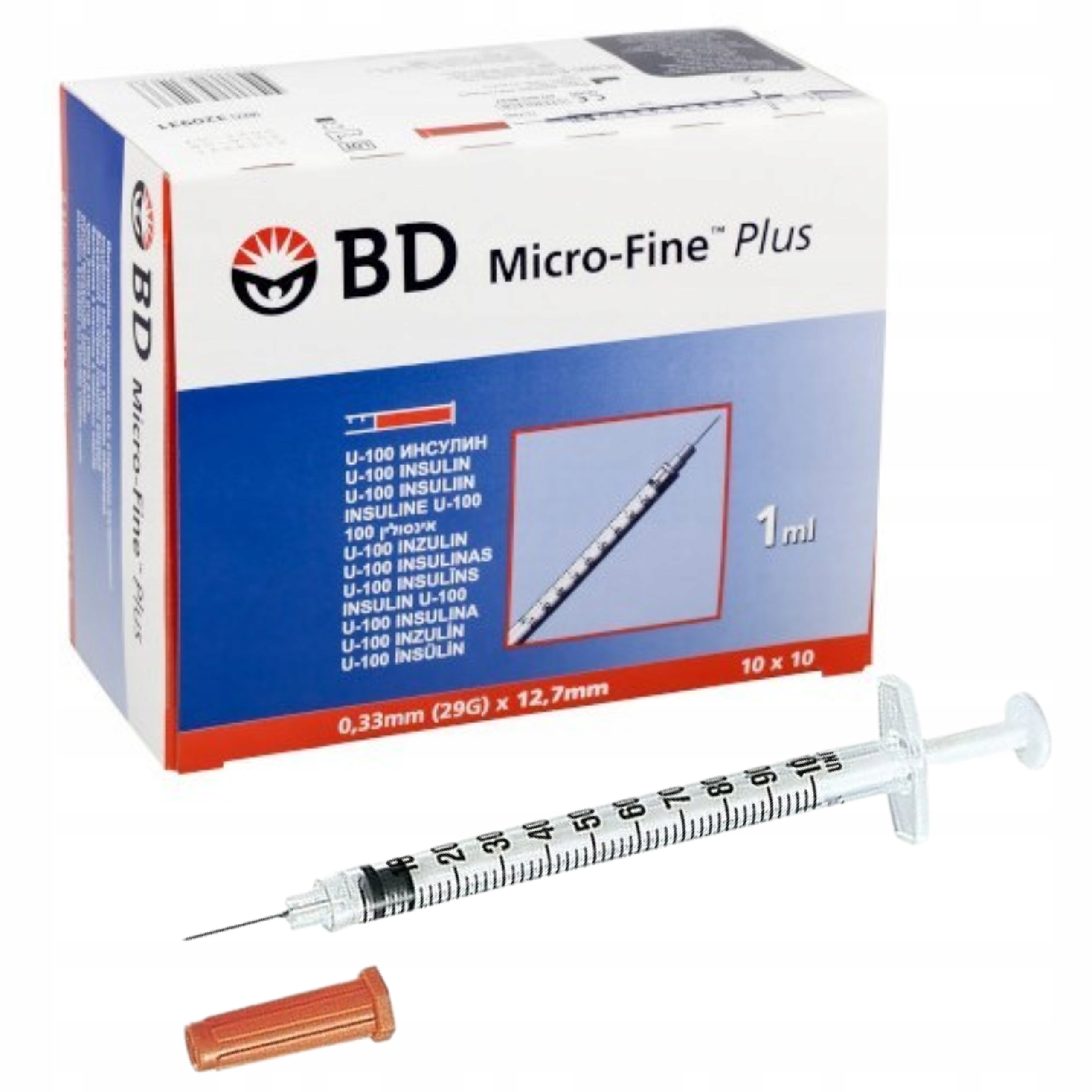 STRZYKAWKA INSULINOWA BD MICRO-FINE PLUS Z IGŁĄ 1ML 29G 100SZT 0,33X12,7MM (382900931036) • Cena ...
