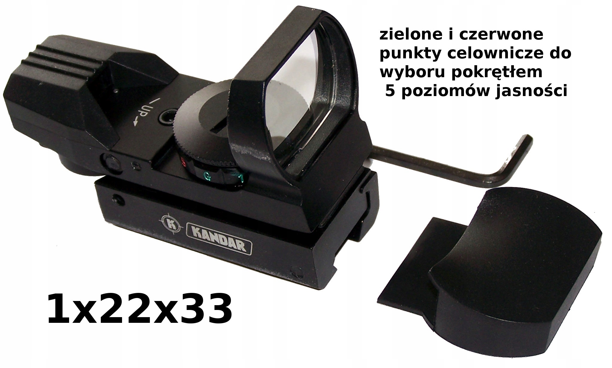 Kolimator Kandar 1x30 czarny aluminiowy z czerwoną kropką ...