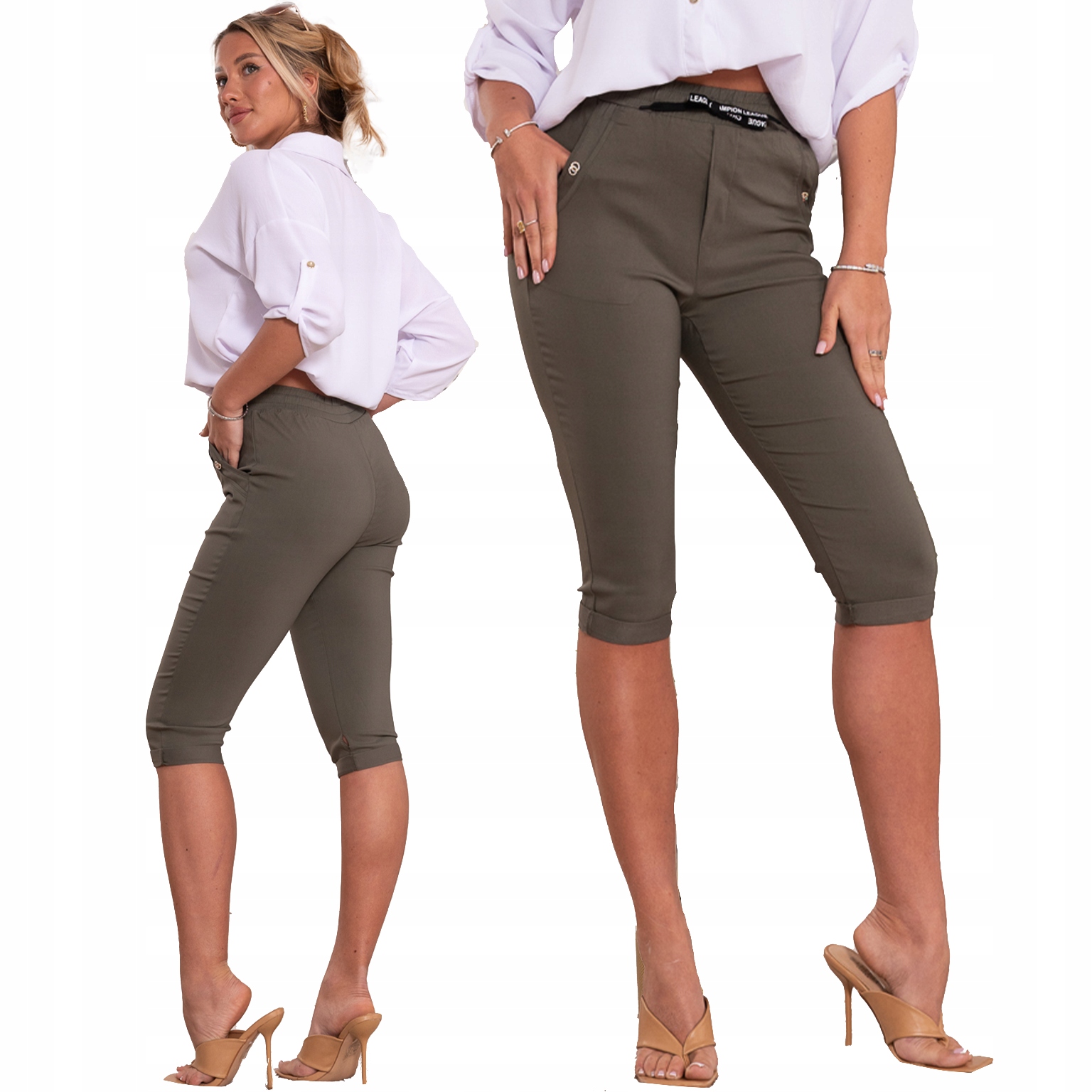 Mabaje spodnie damskie rybaczki 3/4 rozmiar L • Cena, Opinie • Casual ...