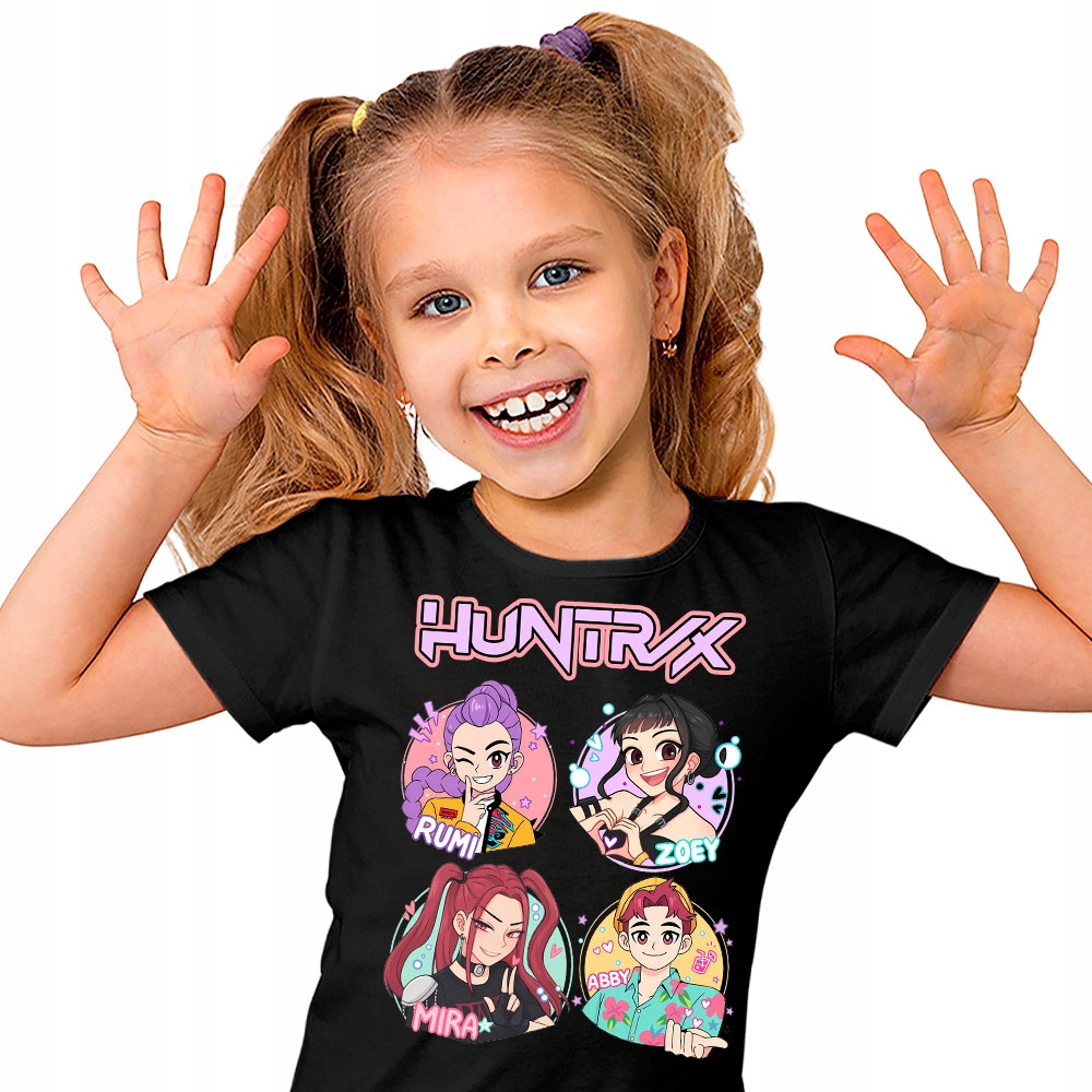 GYEREK PÓLÓ K-POP DÉMONVADÁSZ LÁNY PÓLÓ HUNTRIX GYEREKNEK 128-AS MÉRET, • Ár, Vélemények - Allegro