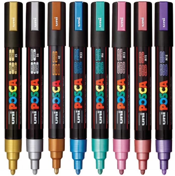 Markery mazaki UNI POSCA farba PC-5M 8 szt METALIC (5906340928422 ...