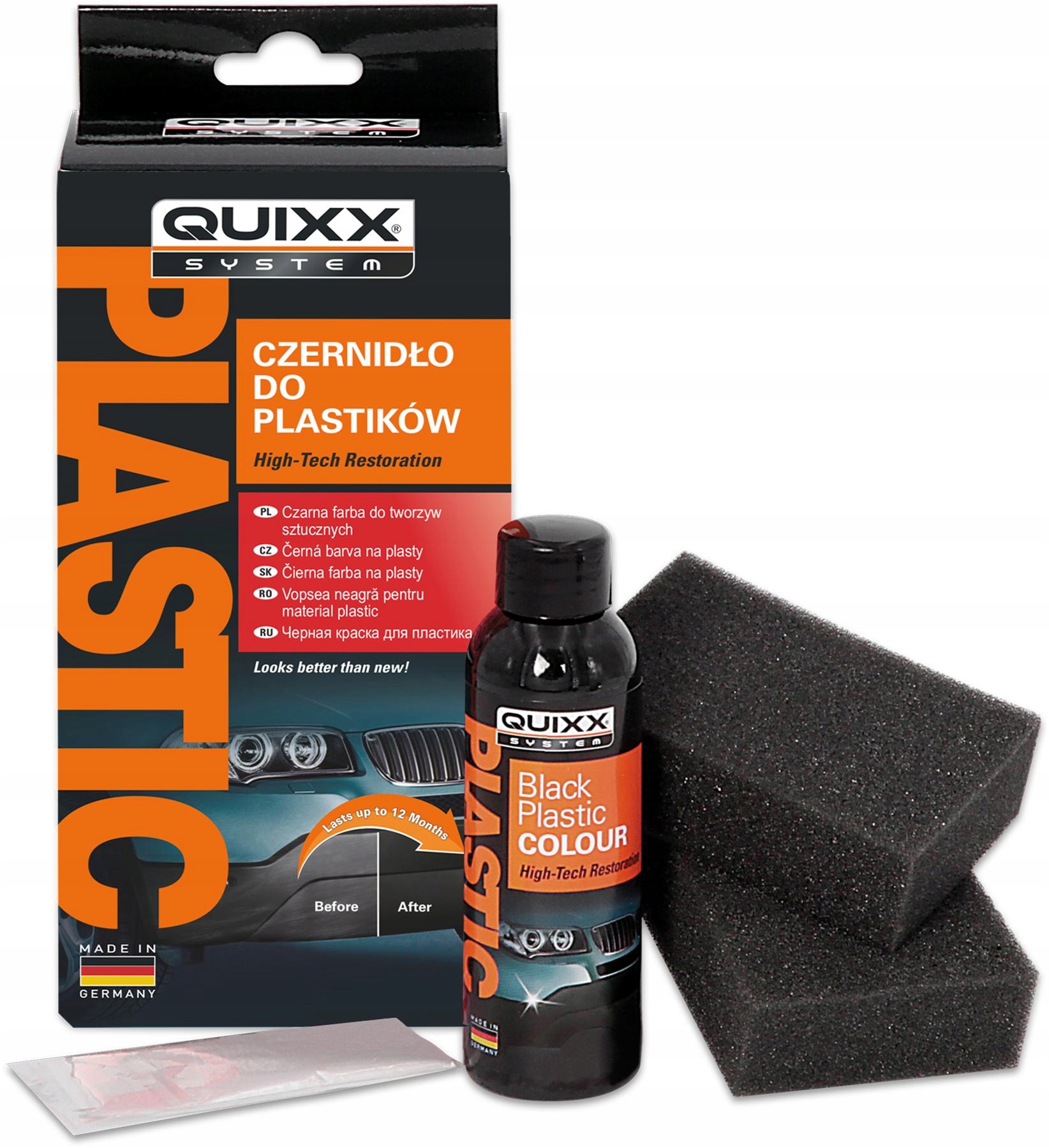QUIXX SYSTEM - CZERNIDŁO DO RENOWACJI ZABEZPIECZANIA PLASTIKÓW - ZESTAW ...