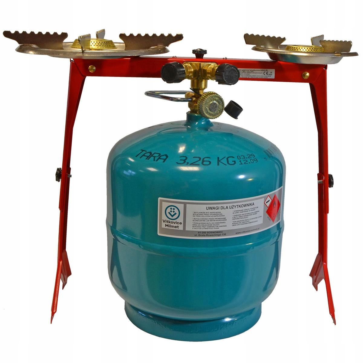 SADA PLYNOVÁ LÁHEV 3KG TURISTICKÝ VAŘIČ DVOJITÝ - Allegro