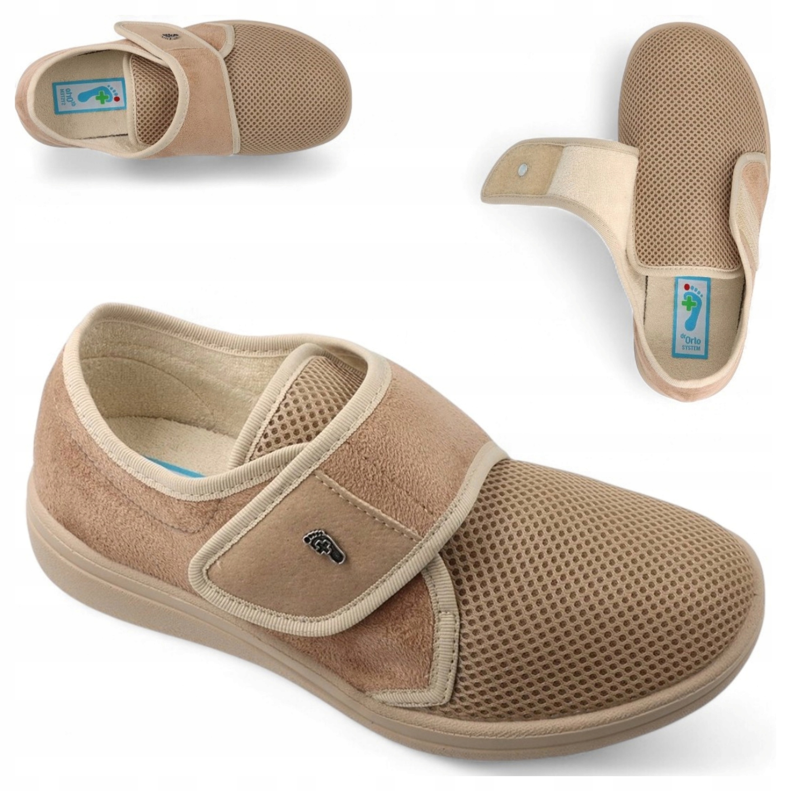 DR ORTO 41 Boty pro SENIORA na širokou nohu Obuv na suchý zip Zdravotní béžová za 754.00CZK ...