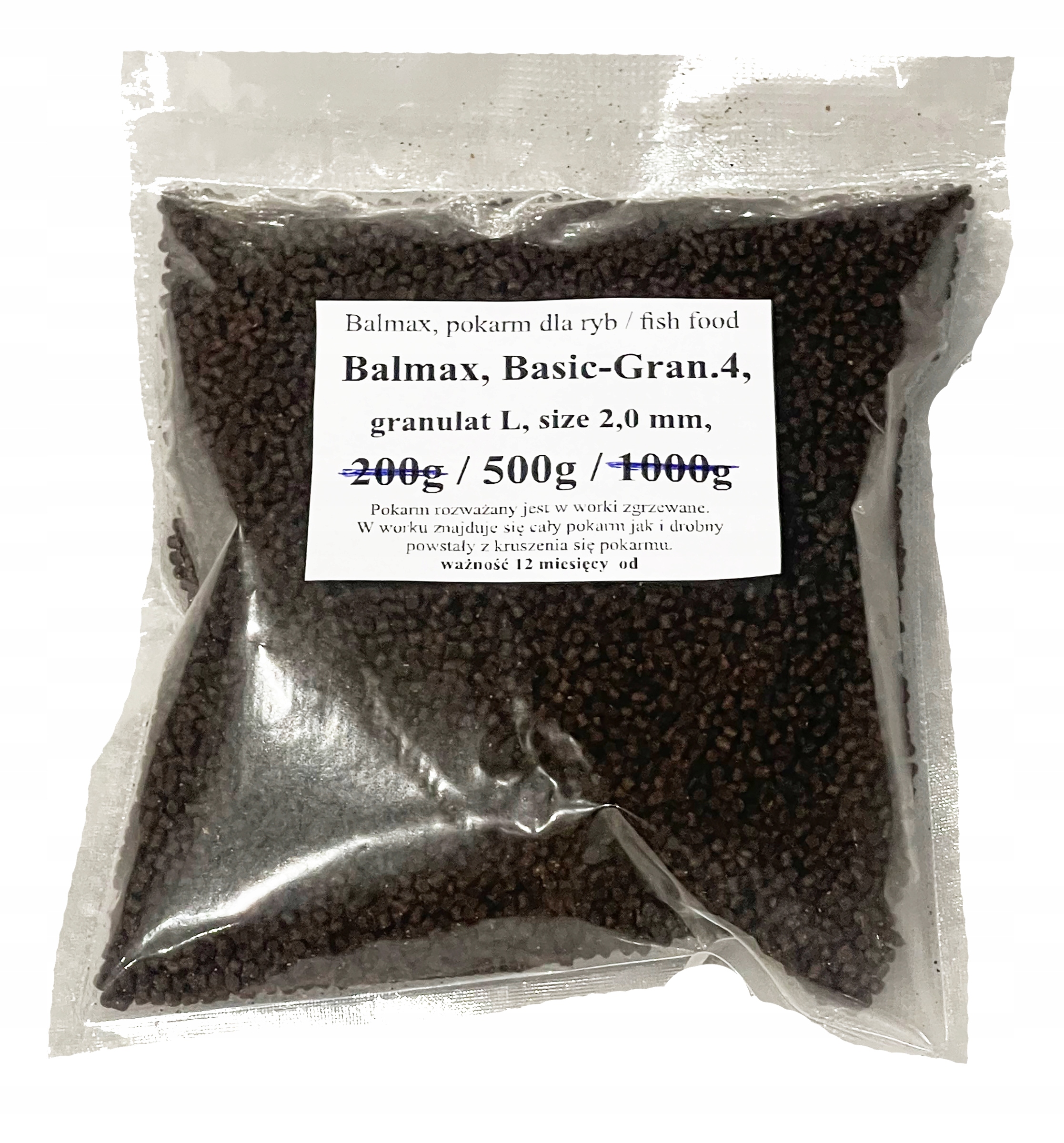 Balmax, Basic-Gran.4, granulát L, 2.0 mm, pro ryby, cichlidy, cichlid ...