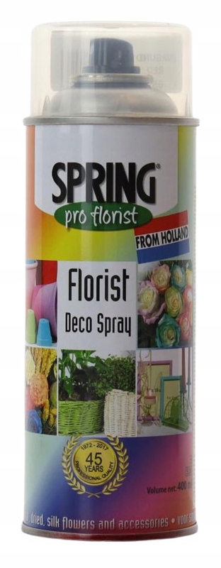 FARBA SPRAY DEKORACYJNY DO KWIATÓW LIŚCI DONICZEK SREBRNY 400ML ...