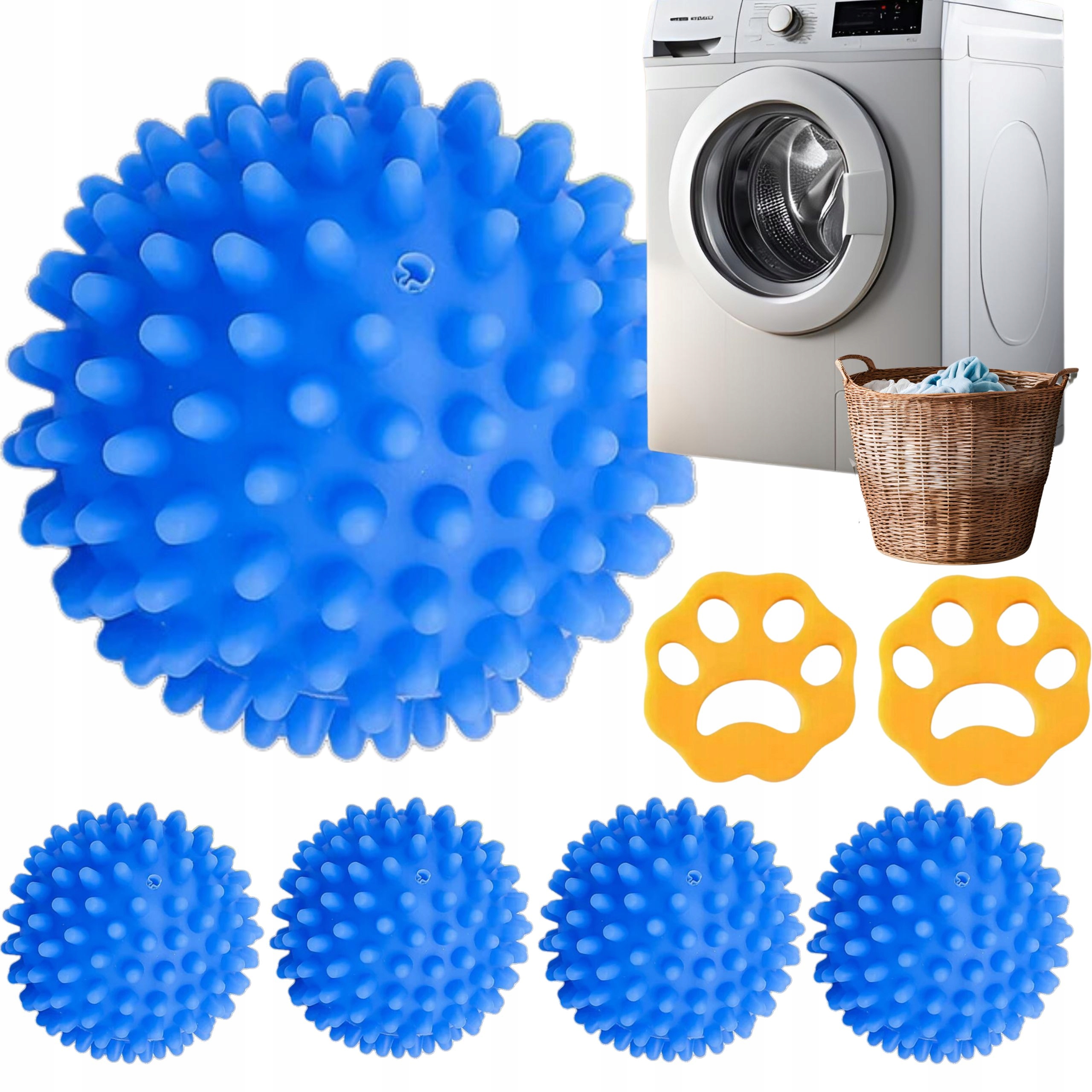 KULE do PRANIA PRALKI ZMIĘKCZAJĄCE 4sz KŁACZKI KULKI Suszenia PIORĄCE PIŁKI (5907068660441 ...
