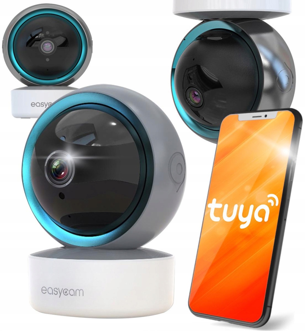 Kamera IP EasyCam wewnętrzna obrotowa WiFi Tuya 4MP EC-4GD6IR - Sklep, Opinie, Cena w Allegro