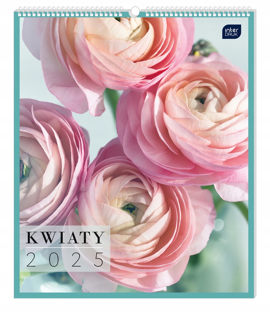 KALENDARZ NA ŚCIANĘ ŚCIENNY PLANSZOWY 2025 KWIATY 16890512899 - Sklepy, Opinie, Ceny w Allegro