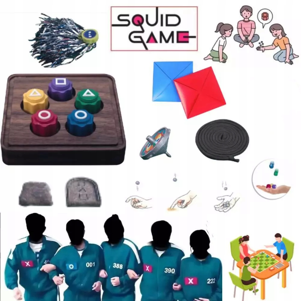 Korean Folk Game Set Gonggi Game Jebi Chagi Biseokchigi Paeng-y DDAKJI ...